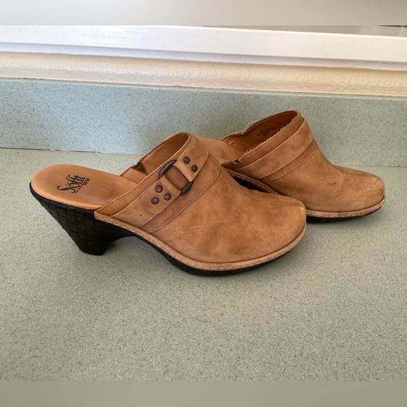 Sofft | Shoes | Cute Mule Clogs With Weave Style Heel | Poshmark